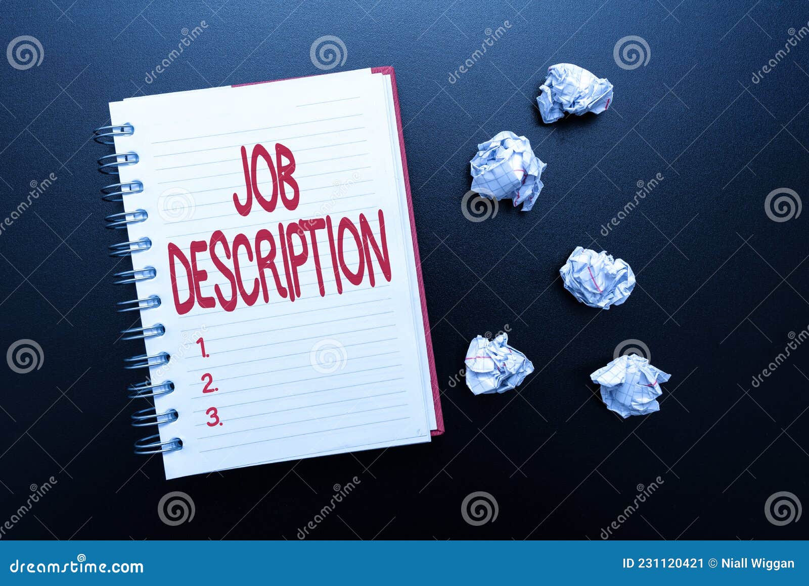 Text Caption Presenting Job Description. Business Overview a Document ...