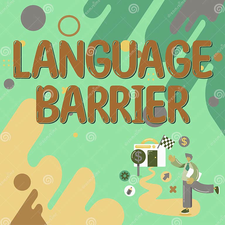 Text Caption Presenting Language Barrier. Concept Meaning Difficulties ...