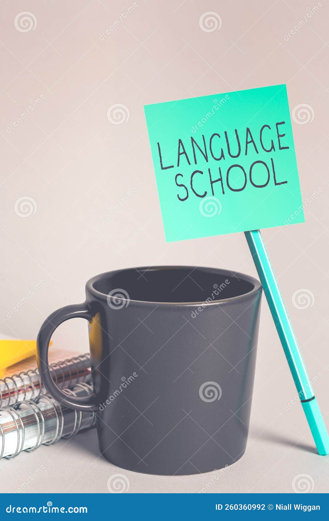 Writing Displaying Text Language School. Business Showcase Educational ...