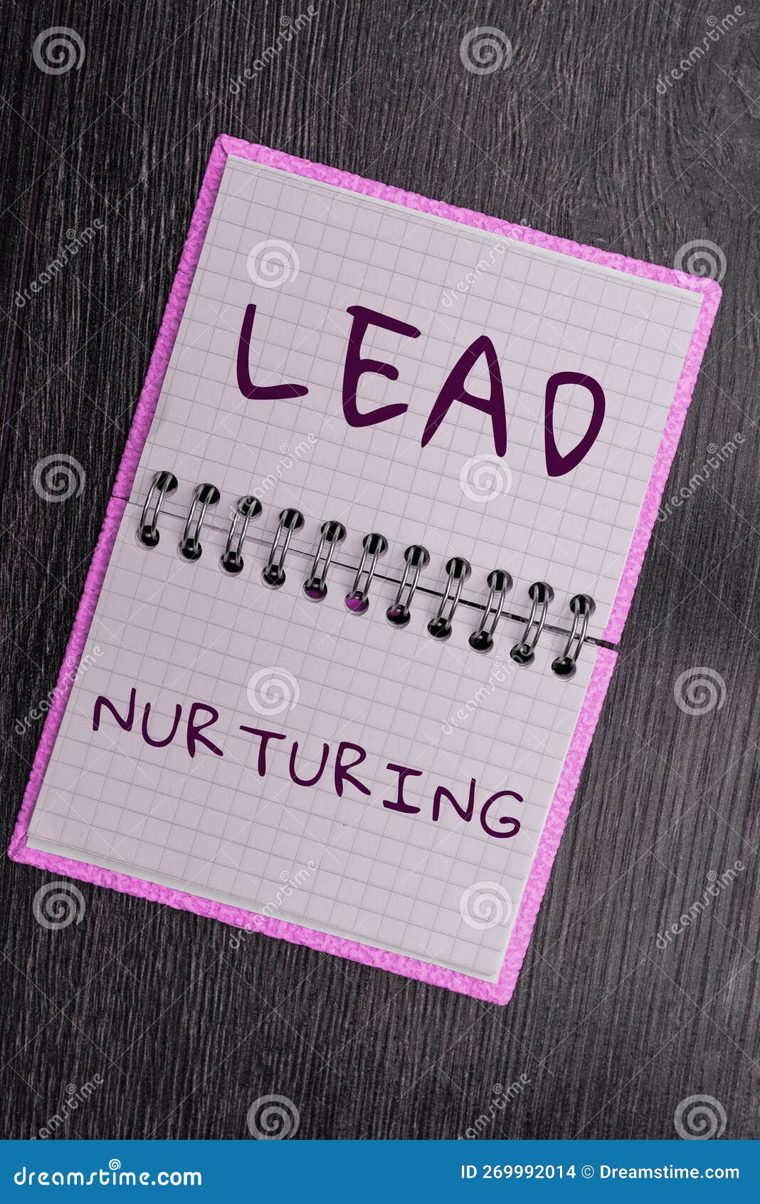 Handwriting Text Lead Nurturing. Internet Concept Method of Building a ...