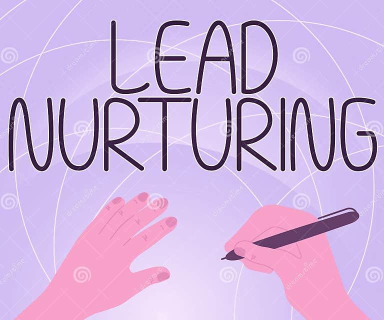 Text Caption Presenting Lead Nurturing. Word Written on Method of ...