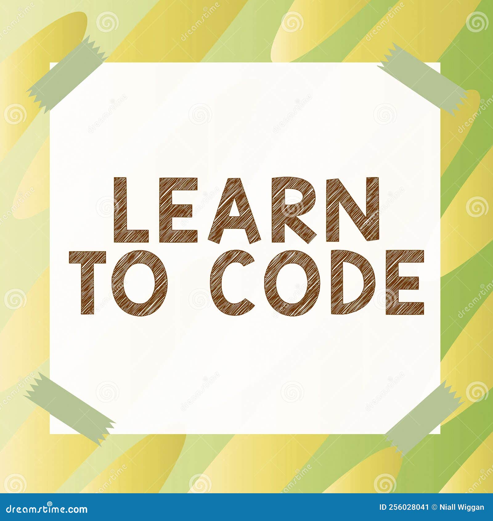 Hand Writing Sign Learn To Code. Business Showcase Learn To Write Software Be a Computer ...