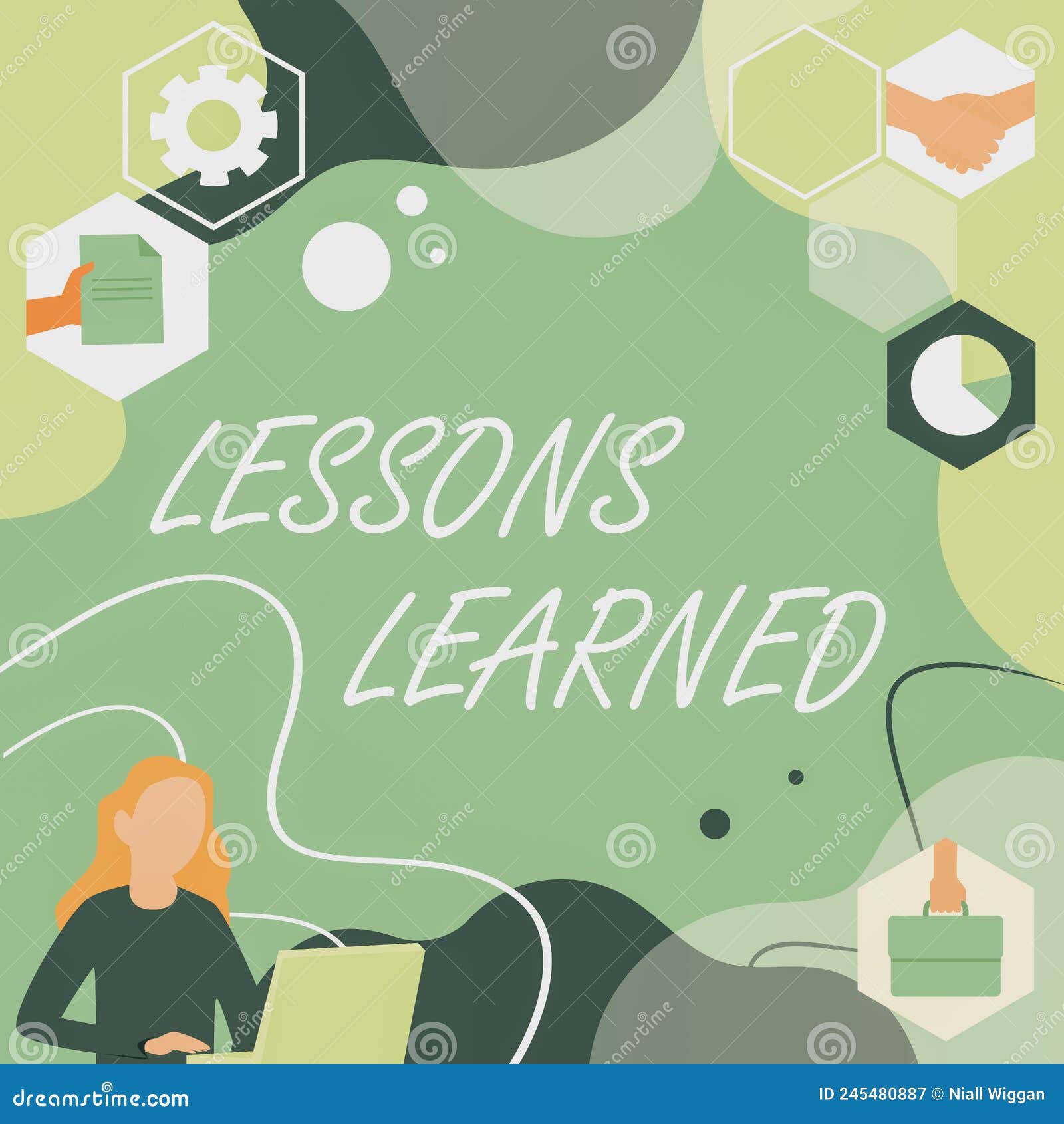 Text Caption Presenting Lessons Learned. Word for Promote Share and Use ...