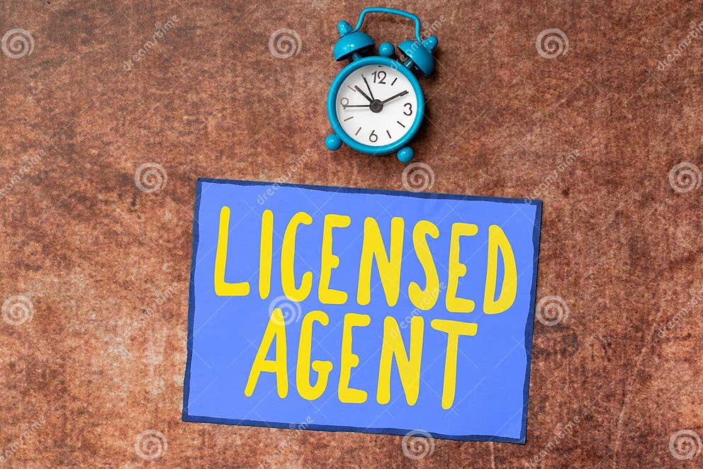 Text Caption Presenting Licensed Agent. Concept Meaning Authorized and ... Text Caption Presenting Licensed Agent. Concept Meaning Authorized and ...