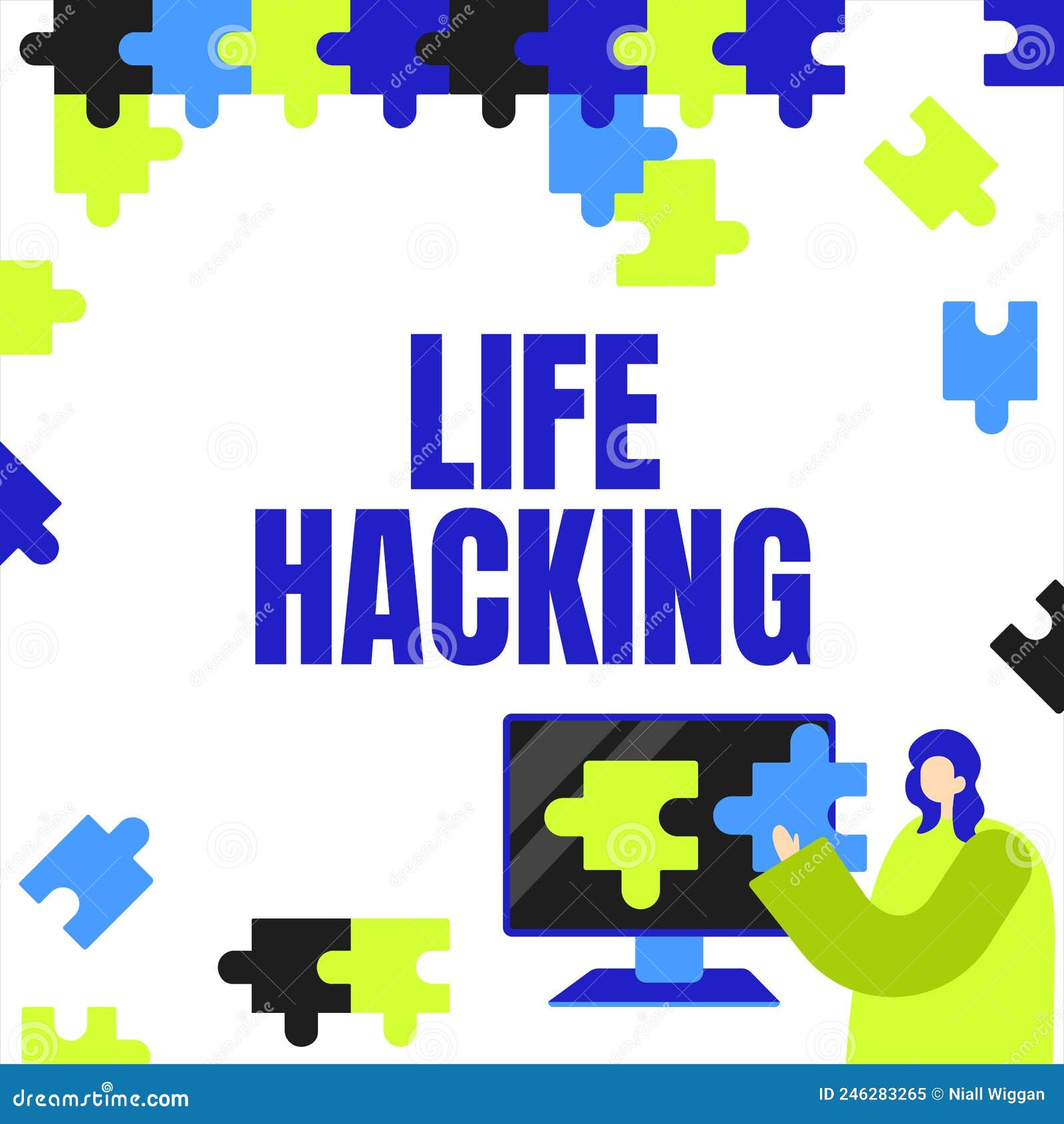 Text Caption Presenting Life Hacking. Word for Simple and Clever ...