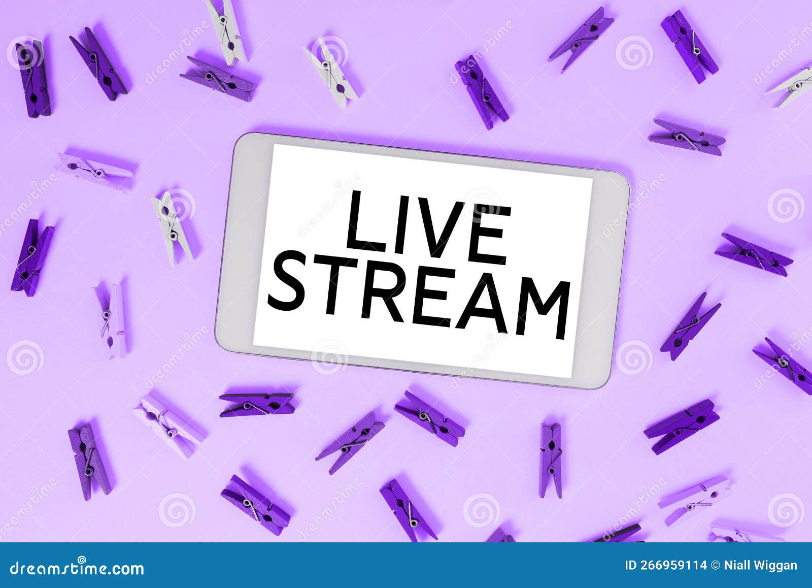 Text Caption Presenting Live Stream. Business Concept Transmit or ...