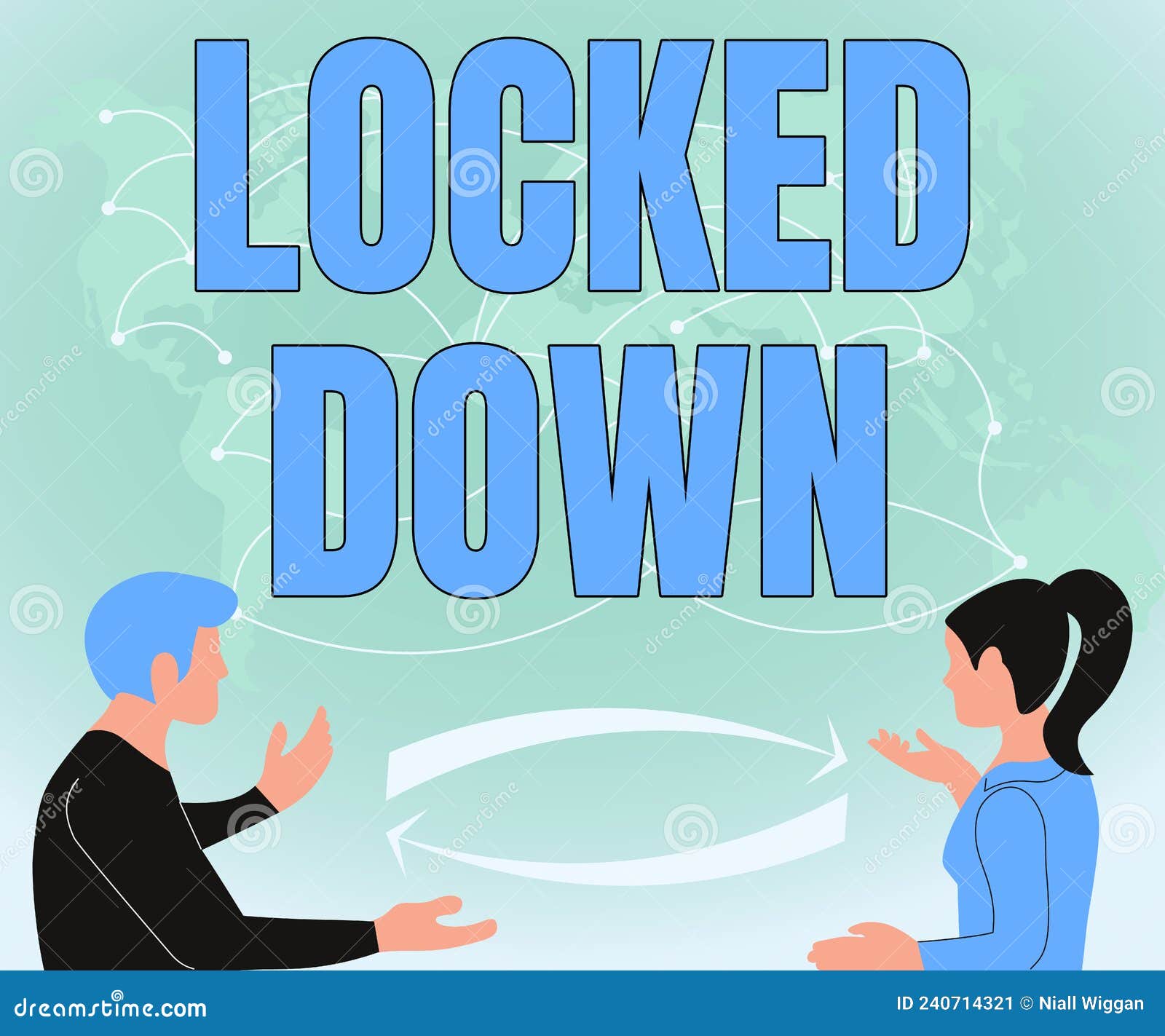 Text Showing Inspiration Locked Down. Business Approach Emergency ...