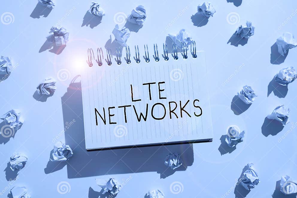 Hand Writing Sign Lte Networks. Business Concept Fastest Network ...