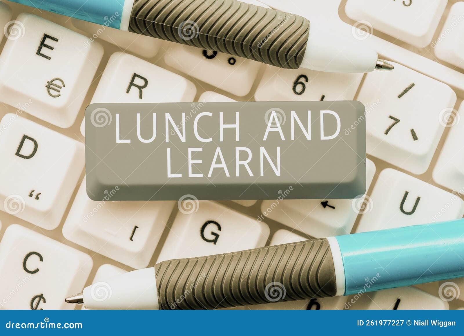 Text Caption Presenting Lunch and Learn. Business Showcase Have Meal ...