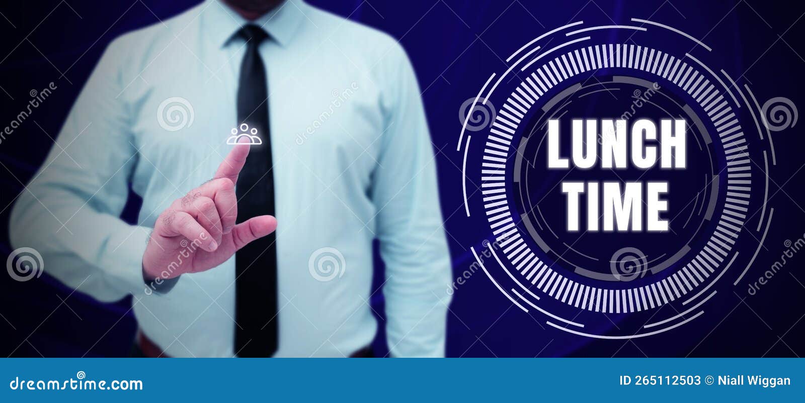 Text Caption Presenting Lunch Time. Word Written on Meal in the Middle ...