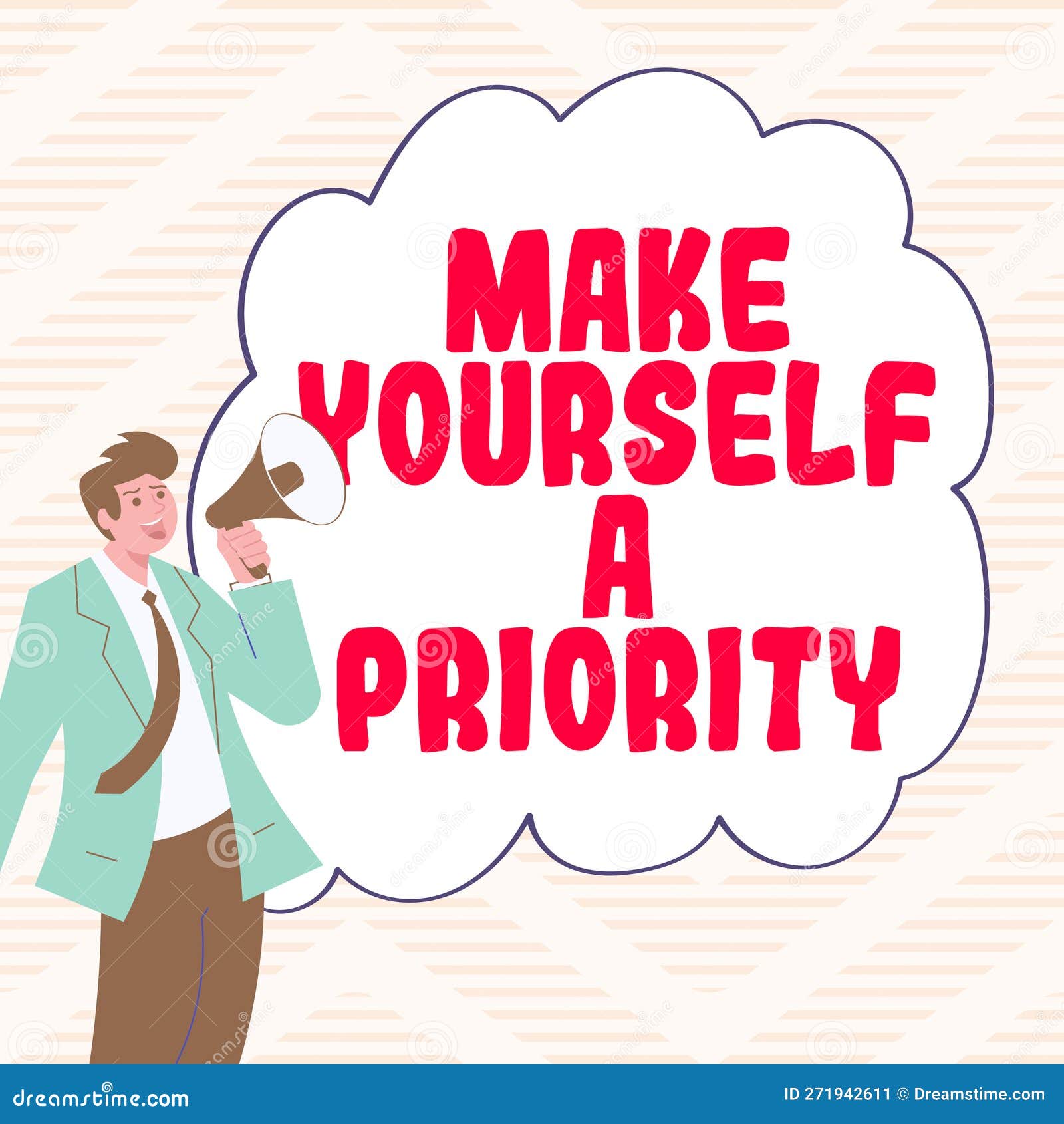 Conceptual Display Make Yourself a Priority. Business Showcase Think in ...