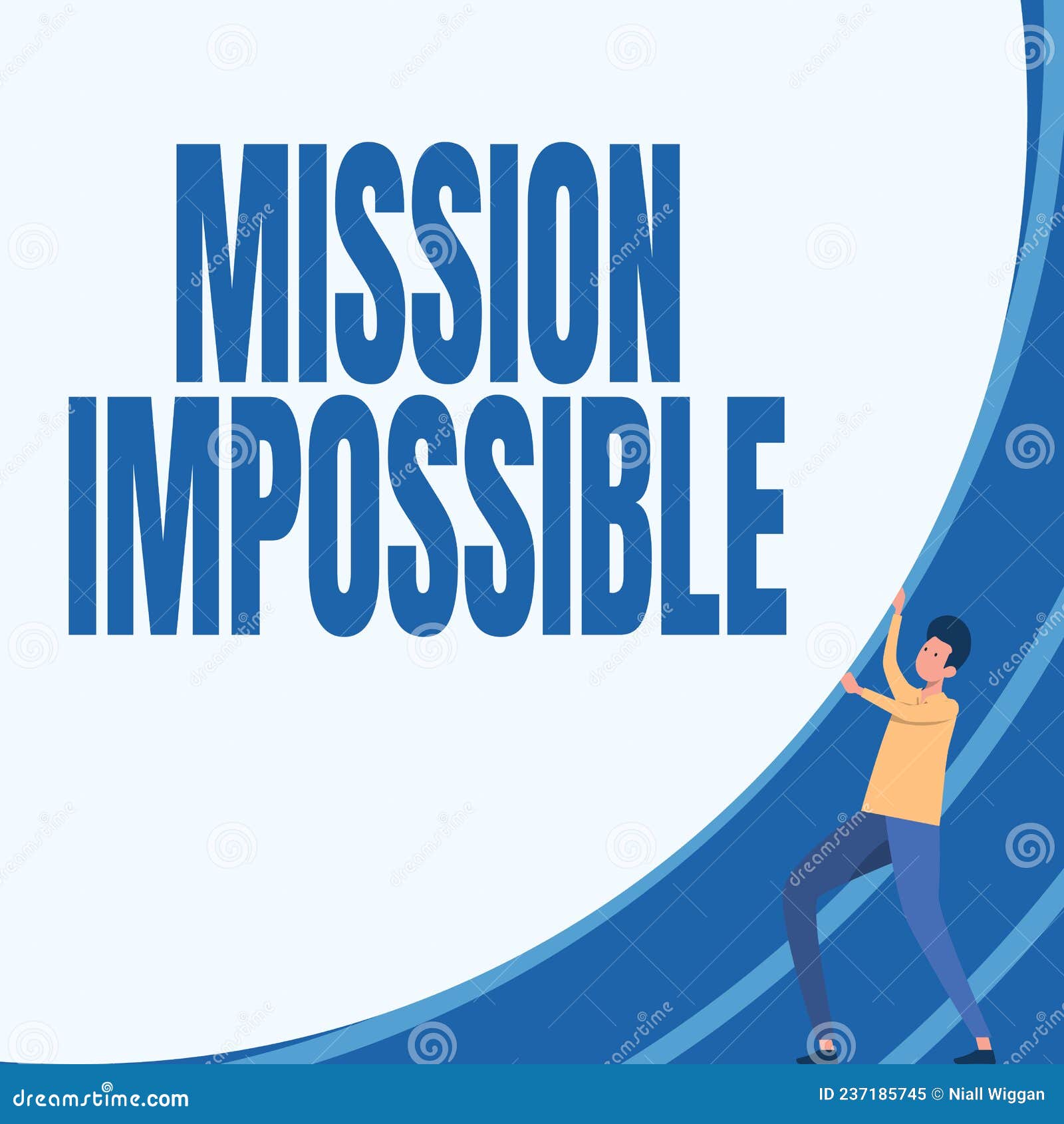 Text Sign Showing Mission Impossible. Word Written on Difficult ...