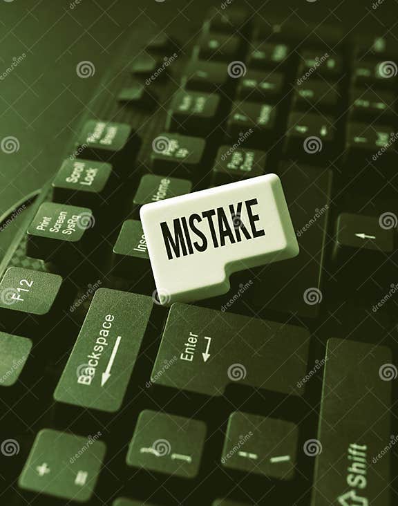 Writing Displaying Text Mistake. Business Concept Something Not Correct ...