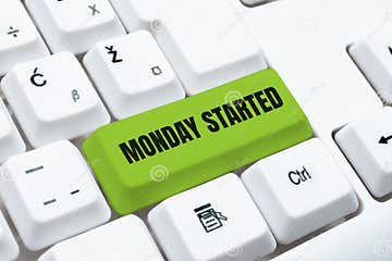 Text Caption Presenting Monday Startedgetting Ready for New Week Rest ...