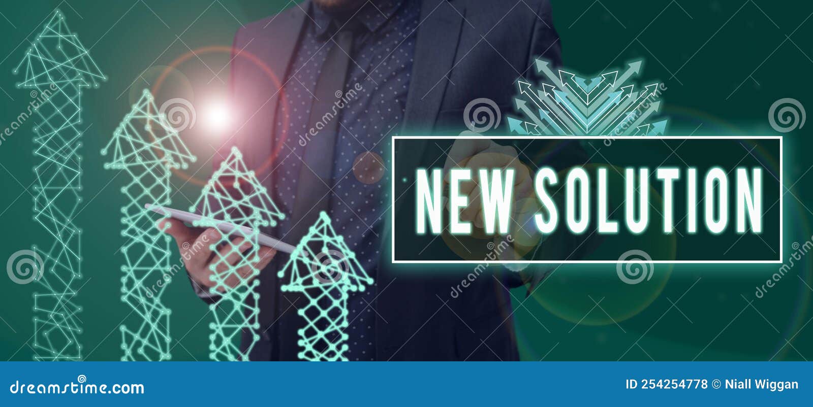 Writing Displaying Text New Solution. Internet Concept Modern ...