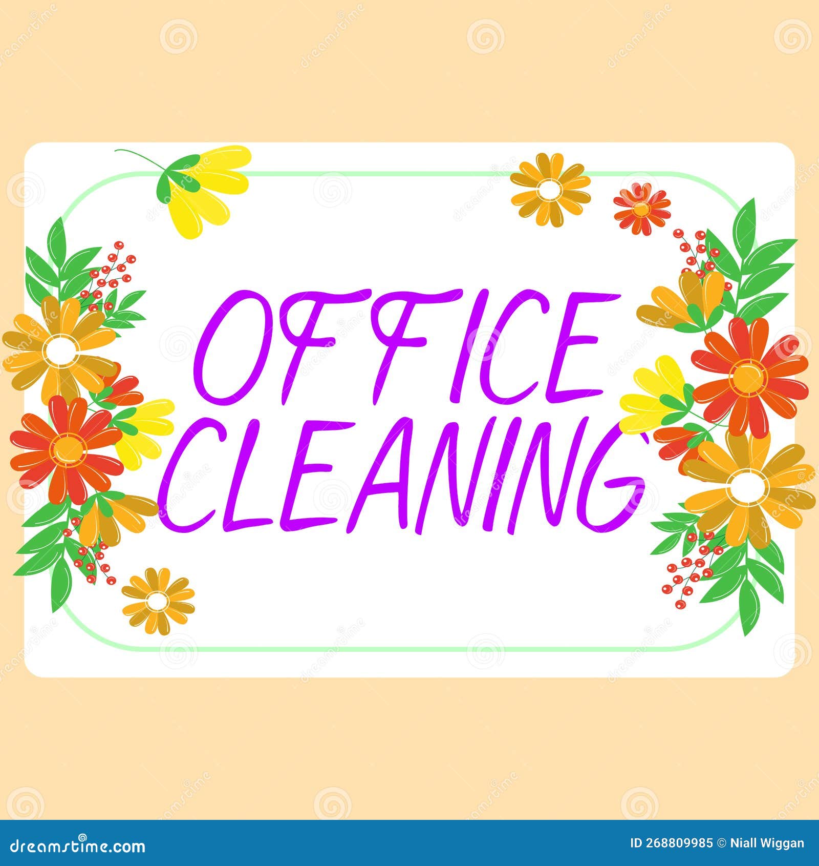 Text Caption Presenting Office Cleaning. Word for the Action or Process ...