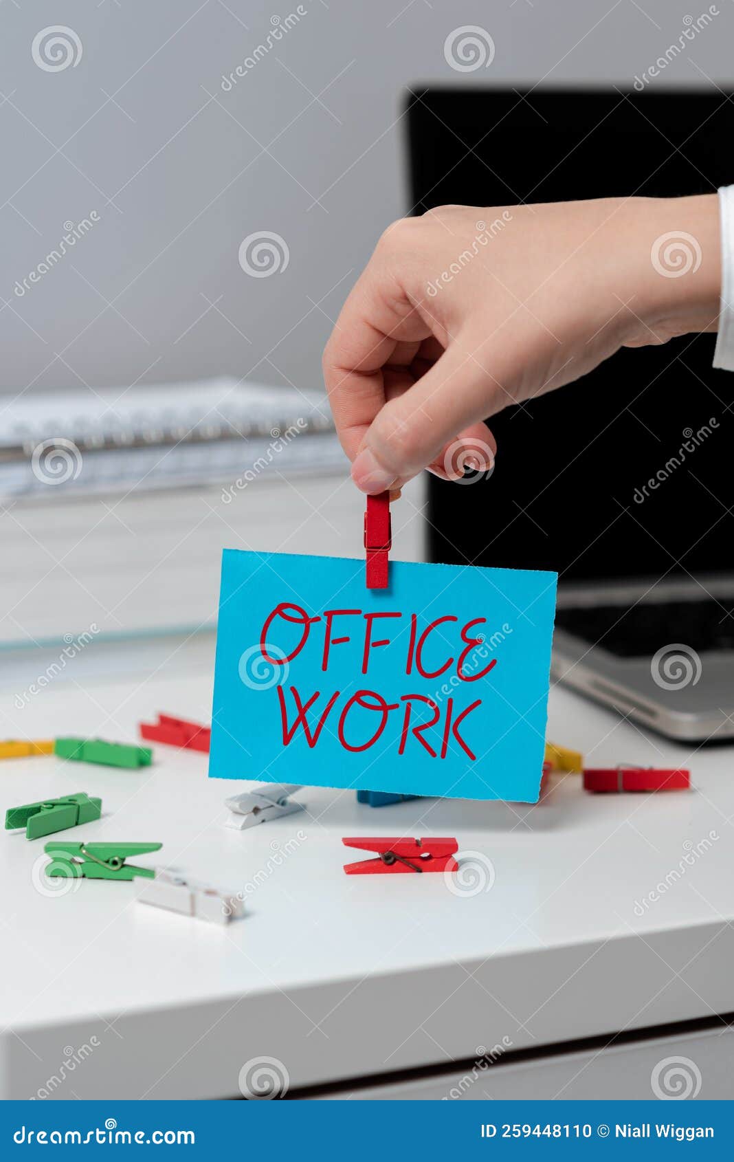 Text Caption Presenting Office Work. Business Concept a Work that ...