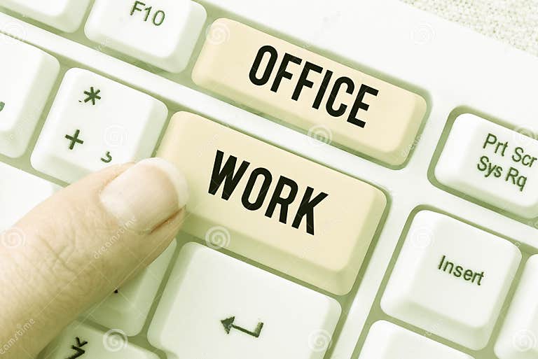 Text Caption Presenting Office Work. Word Written on a Work that ...