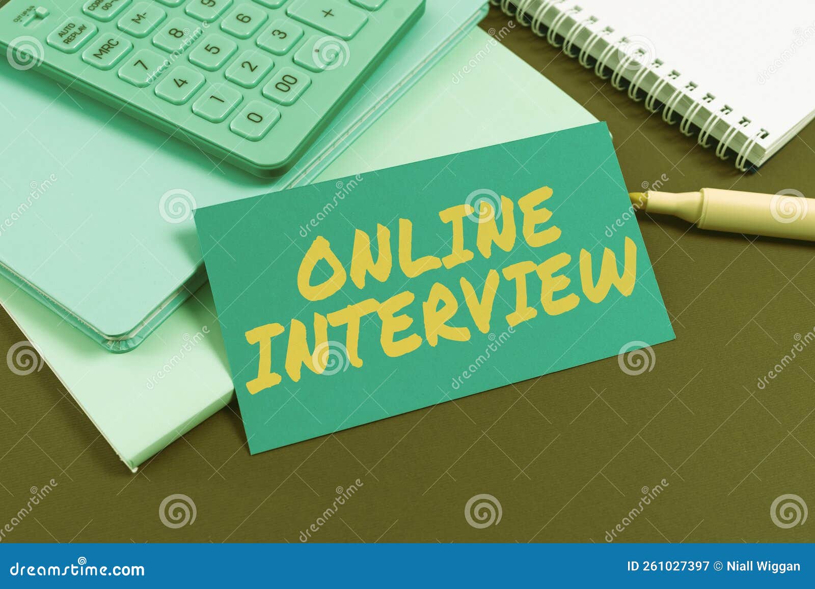 Text Sign Showing Online Interview. Business Overview Method Conducted ...