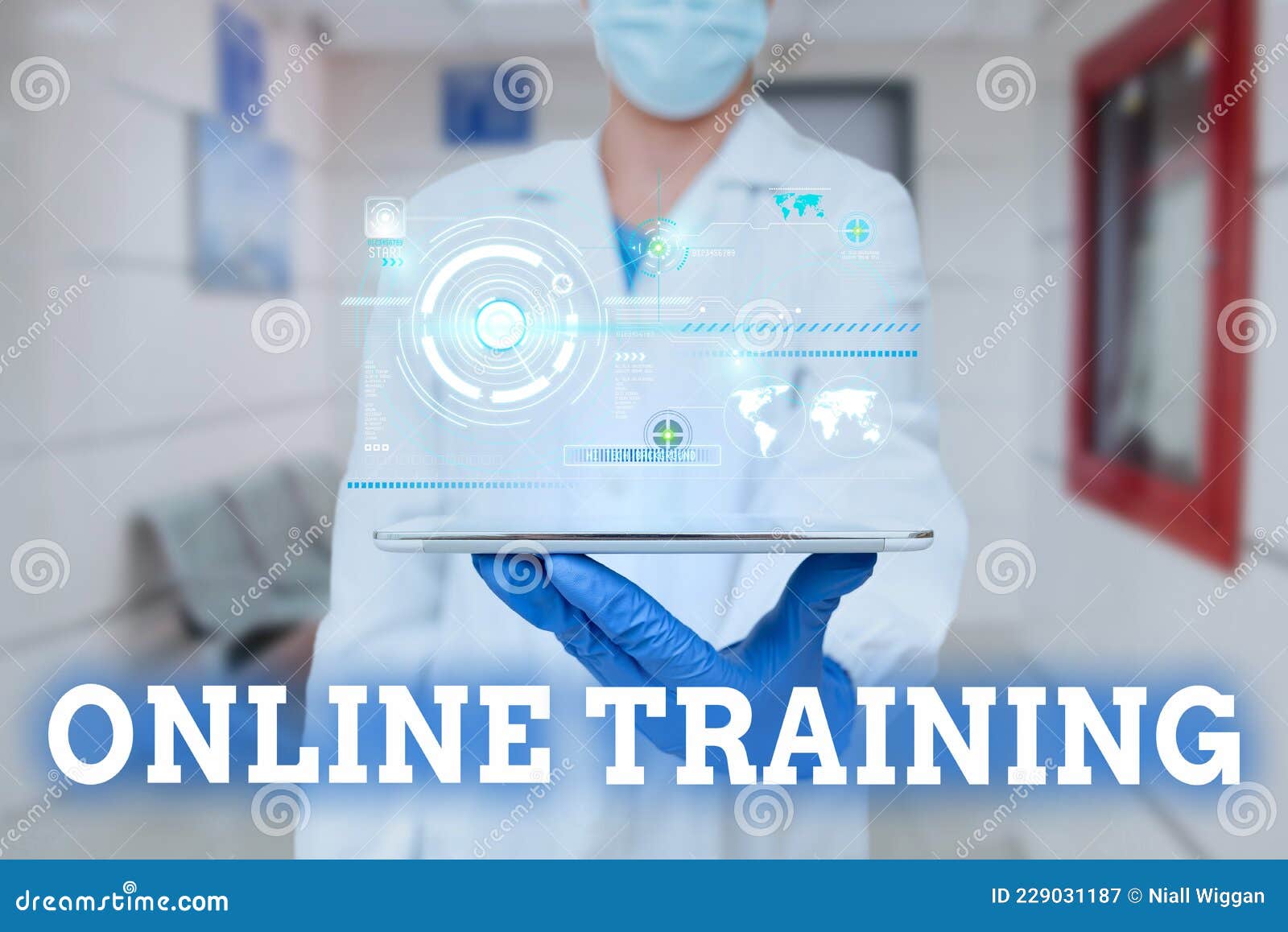 Text Caption Presenting Online Training. Business Idea Computer Based ...