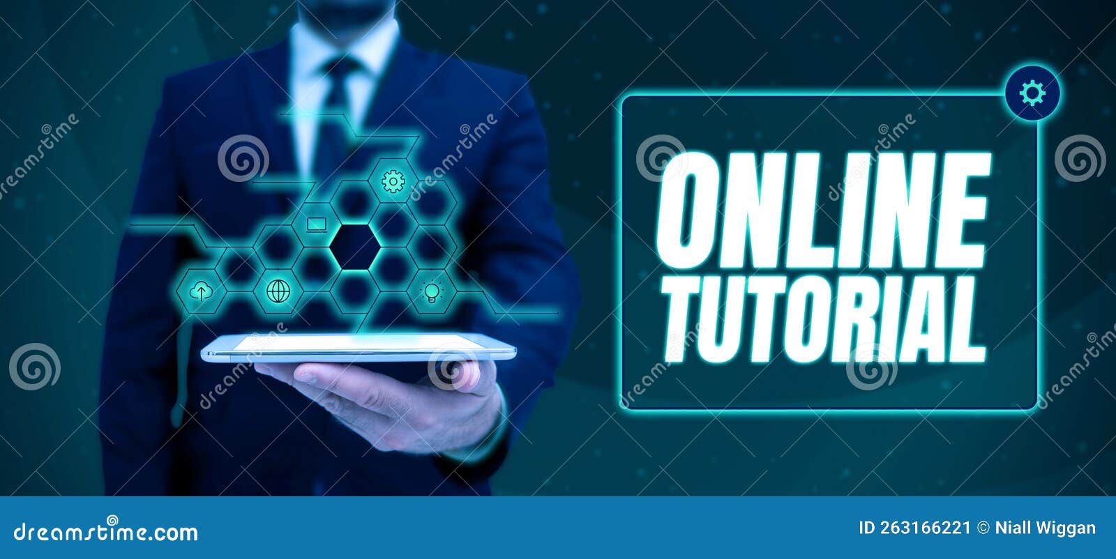 Text Caption Presenting Online Tutorial. Word for Process of Tutoring ...