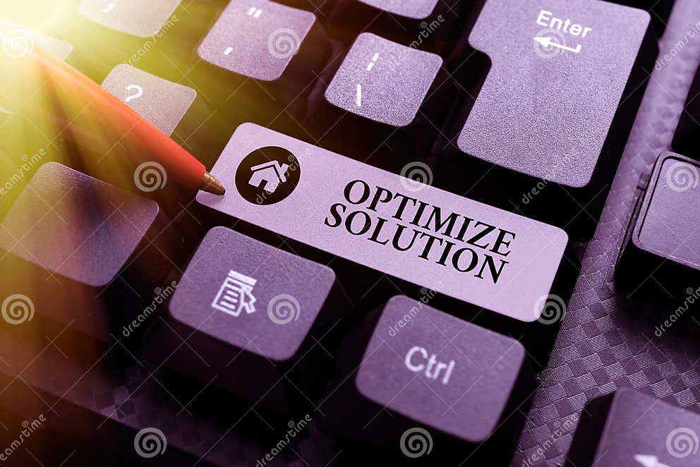 Inspiration Showing Sign Optimize Solution. Business Approach Process ...