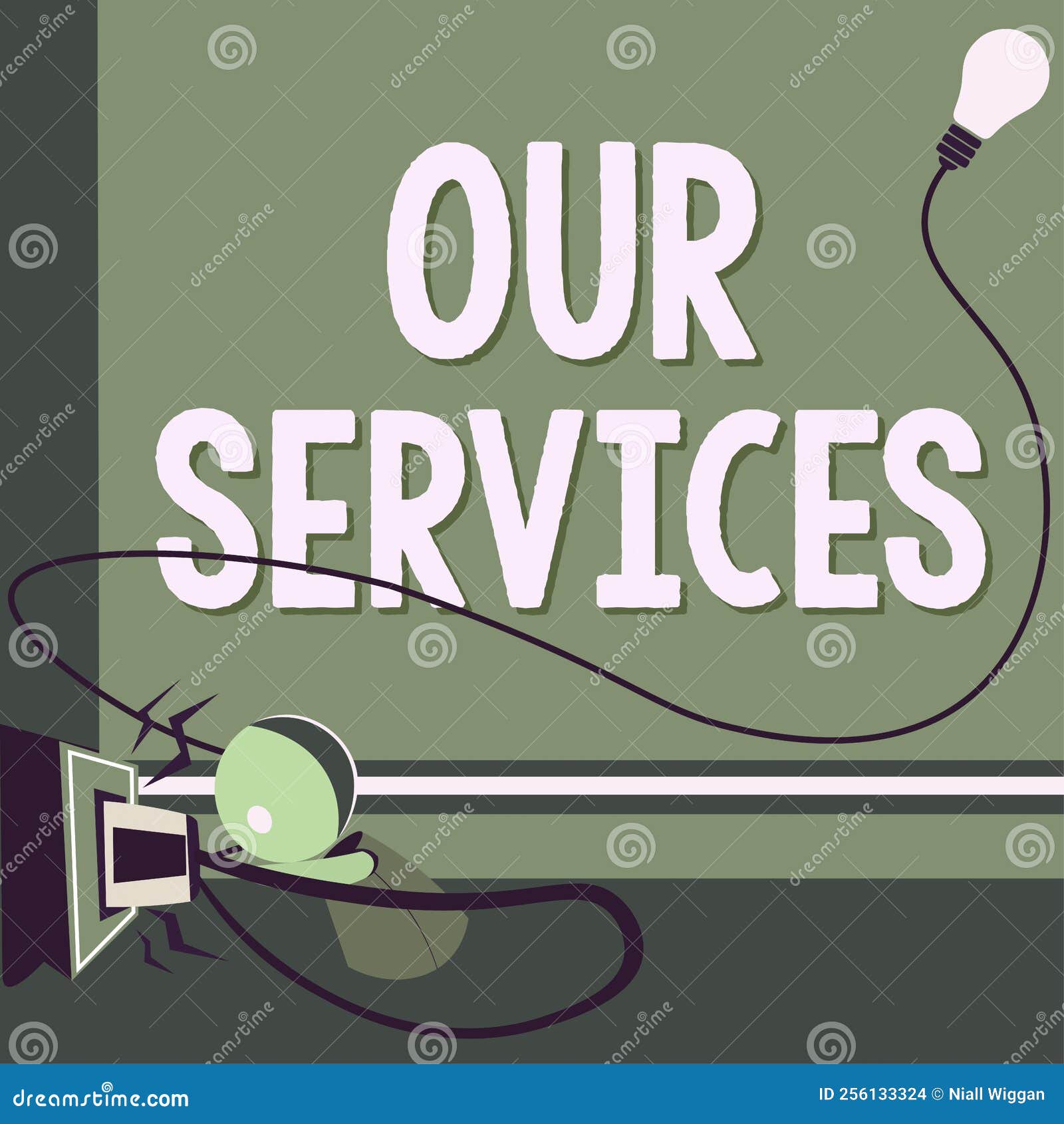 Conceptual Display Our Services. Business Showcase the Occupation or ...