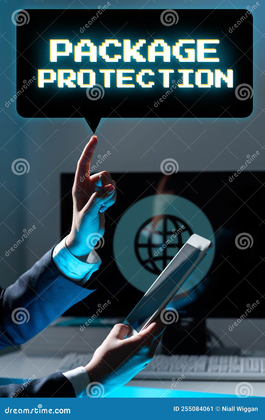 Text Caption Presenting Package ProtectionWrapping and Securing Items ...