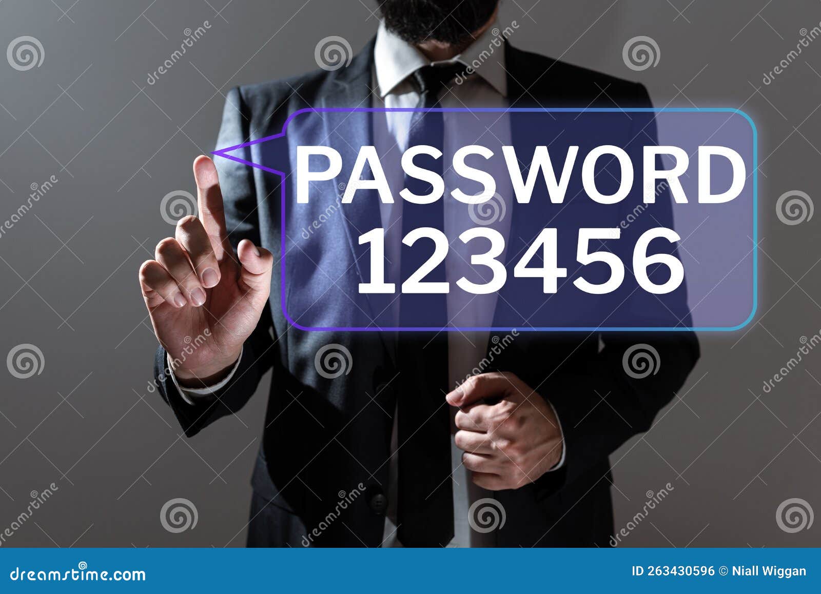 Text Caption Presenting Password 123456. Internet Concept the Hidden Word or Expression To Be ...