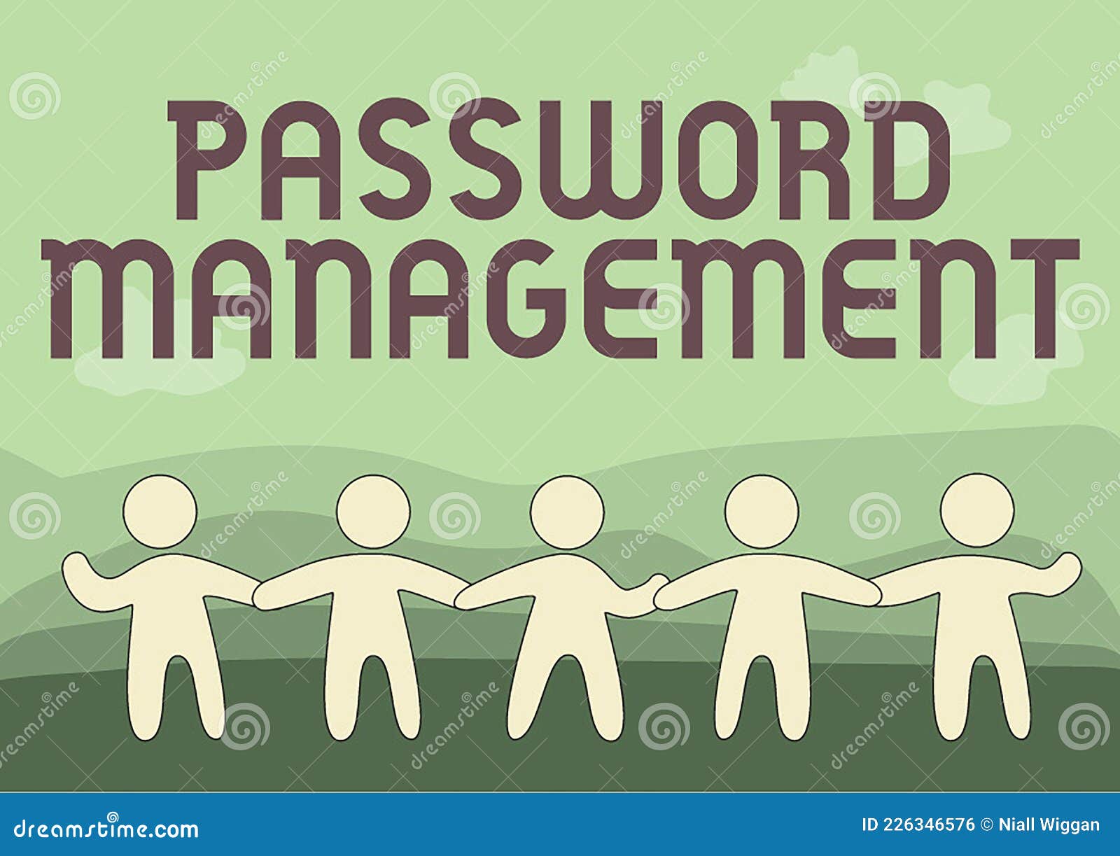 Text Caption Presenting Password Management. Internet Concept Software ...