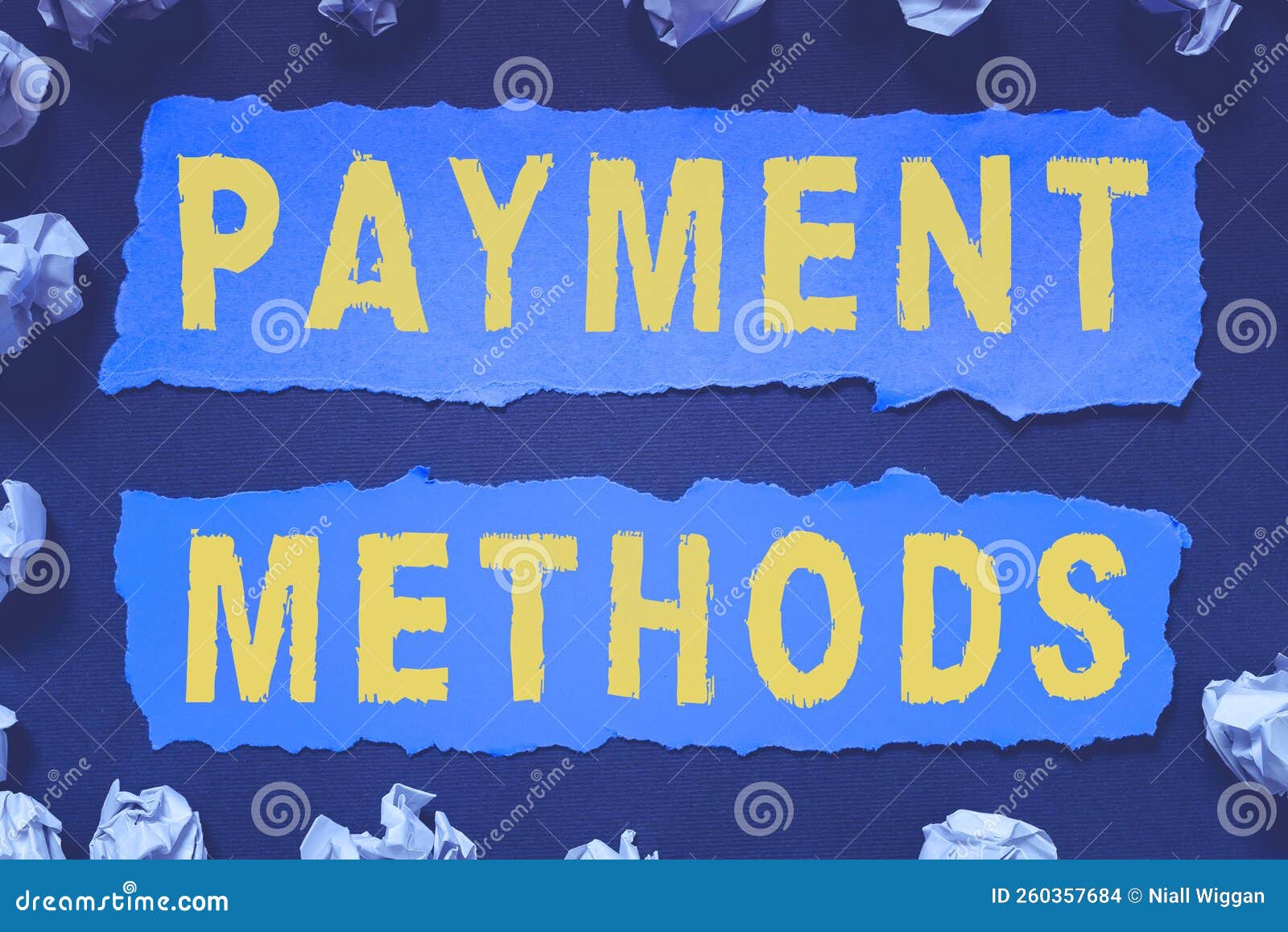 Sign Displaying Payment Methods. Business Idea Several Ways Utilized To ...