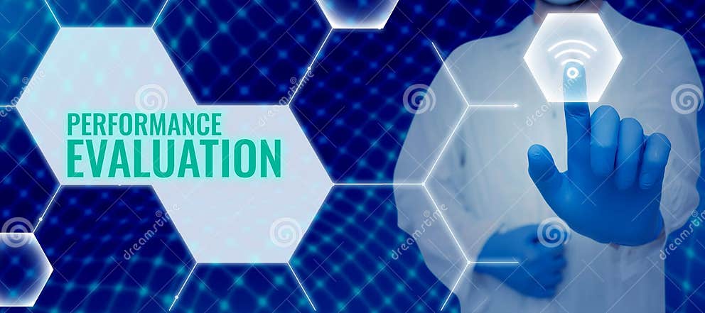 Text Caption Presenting Performance Evaluation. Conceptual Photo the ...