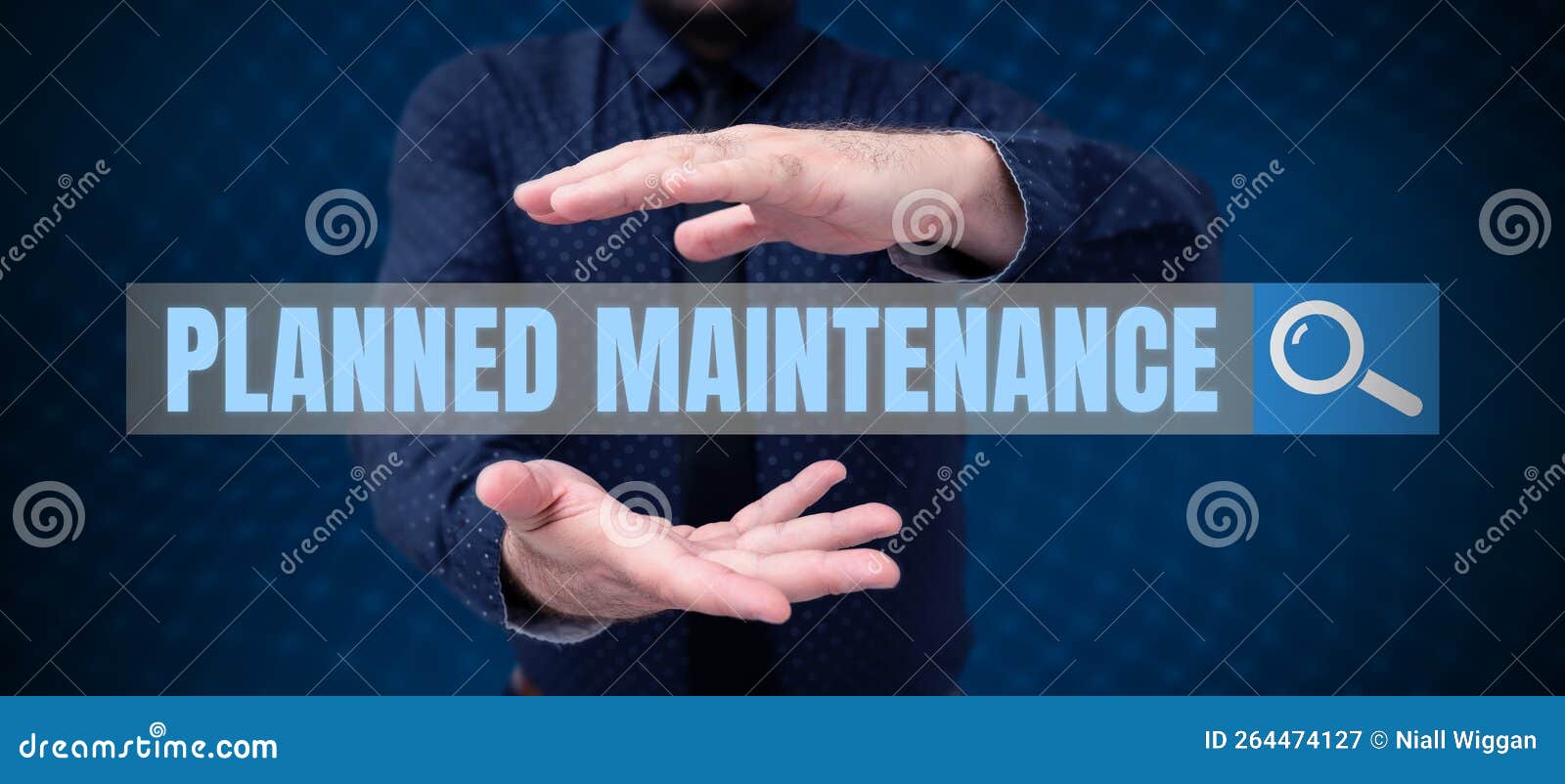 Text Caption Presenting Planned Maintenance. Concept Meaning Check Ups ...
