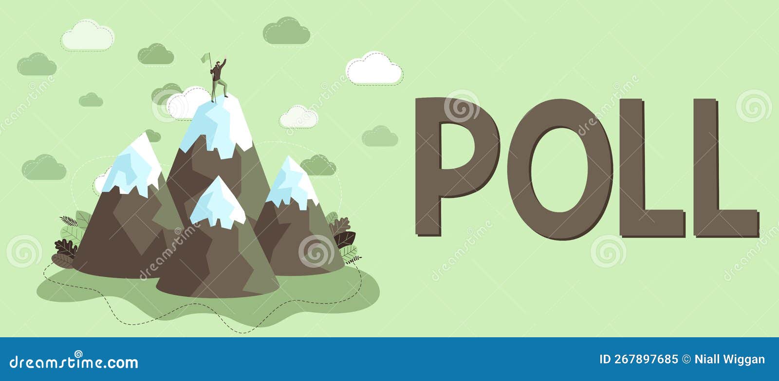 Sign Displaying Poll. Business Idea Record of the Number of Votes Cast ...