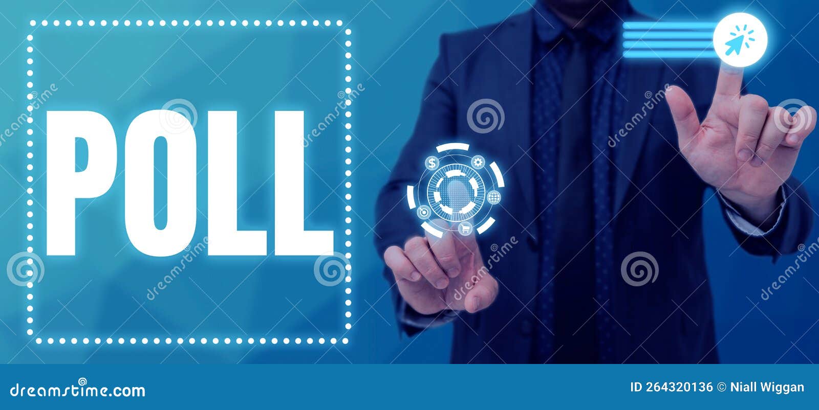 Sign Displaying Poll. Business Approach Record of the Number of Votes ...