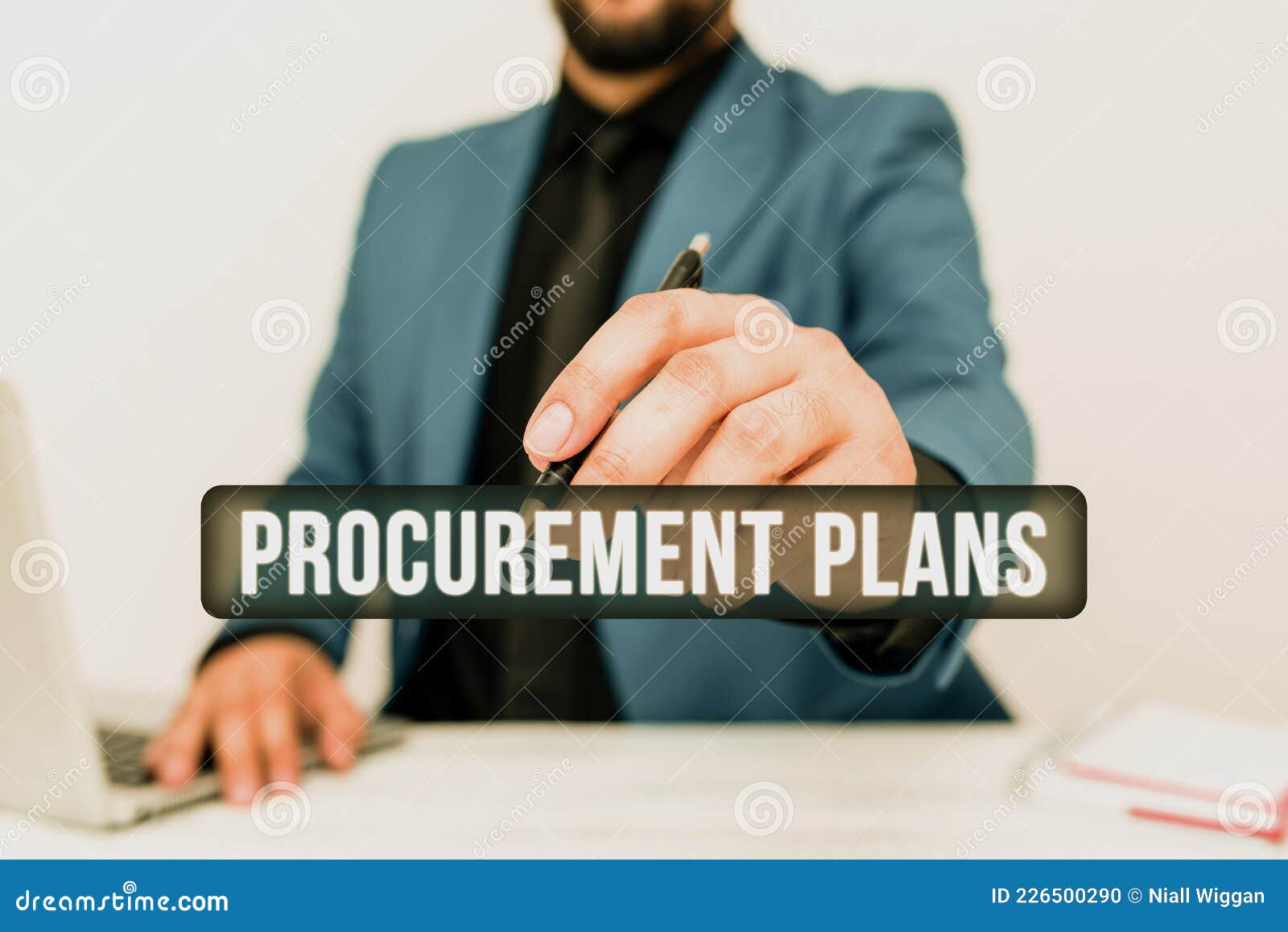 Sign Displaying Procurement Plans. Internet Concept Determining the ...