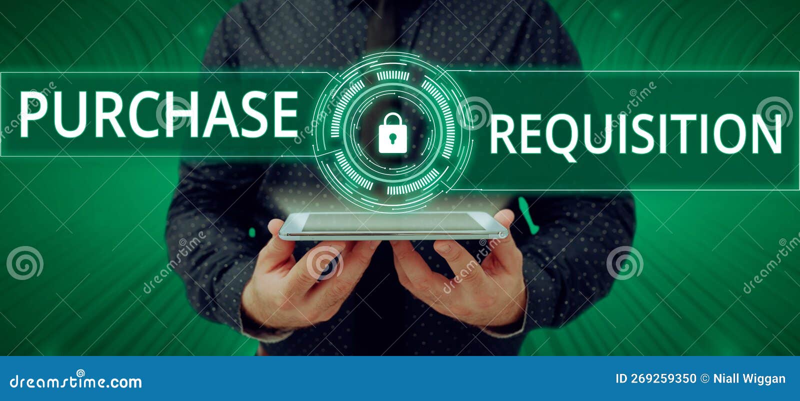 Text Caption Presenting Purchase Requisition. Concept Meaning Document ...