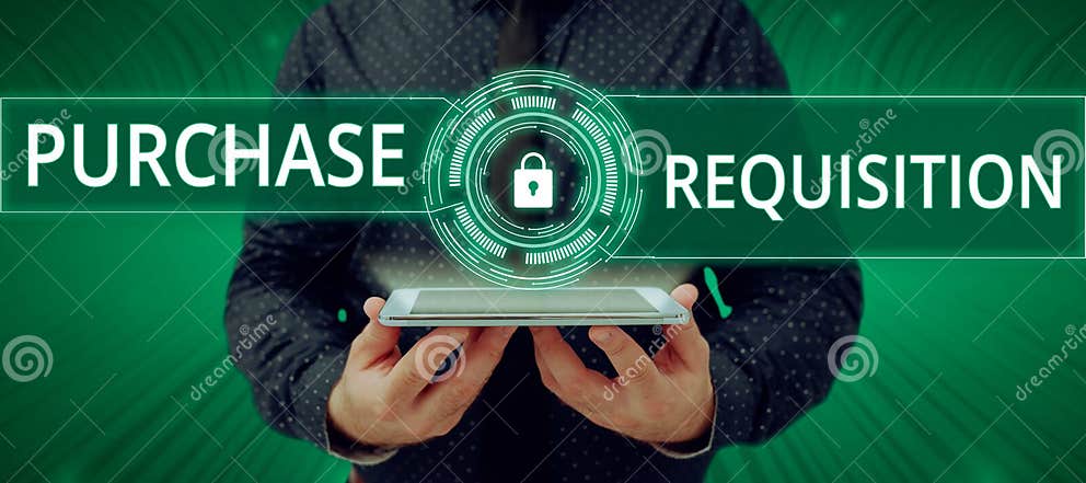 Text Caption Presenting Purchase Requisition. Concept Meaning Document ...