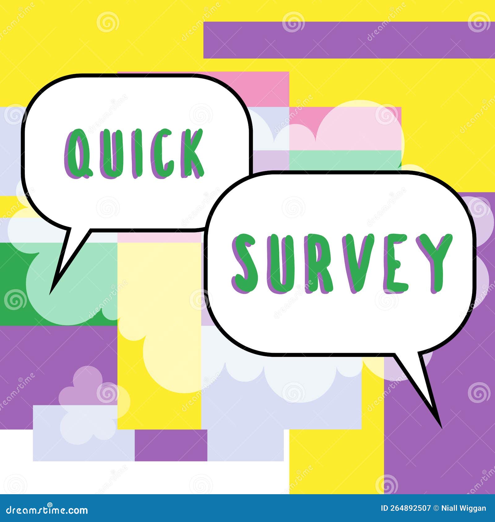 Text Caption Presenting Quick Survey. Business Overview Conduct Fast ...