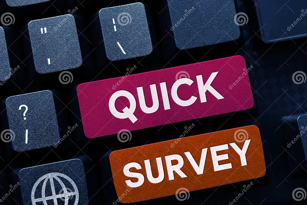 Writing Displaying Text Quick Survey. Word for Conduct Fast Check on ...