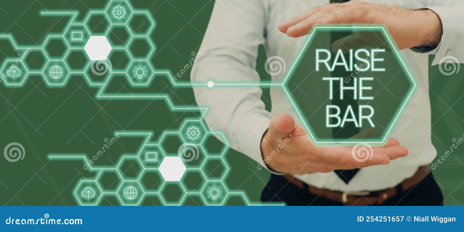 Text Caption Presenting Raise the Bar. Internet Concept Set Higher ...