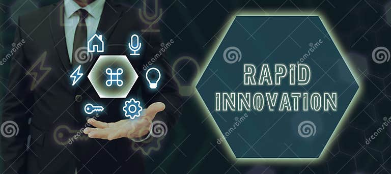 Text Caption Presenting Rapid Innovation. Business Concept ...