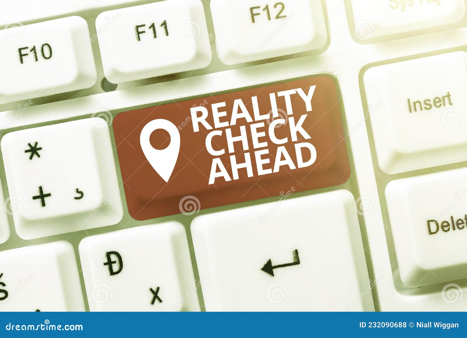 Text Sign Showing Reality Check Ahead. Concept Meaning Makes Them ...