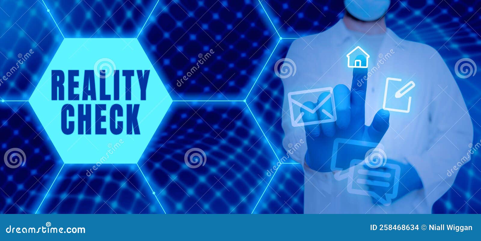 Text Caption Presenting Reality Check. Internet Concept Making the ...