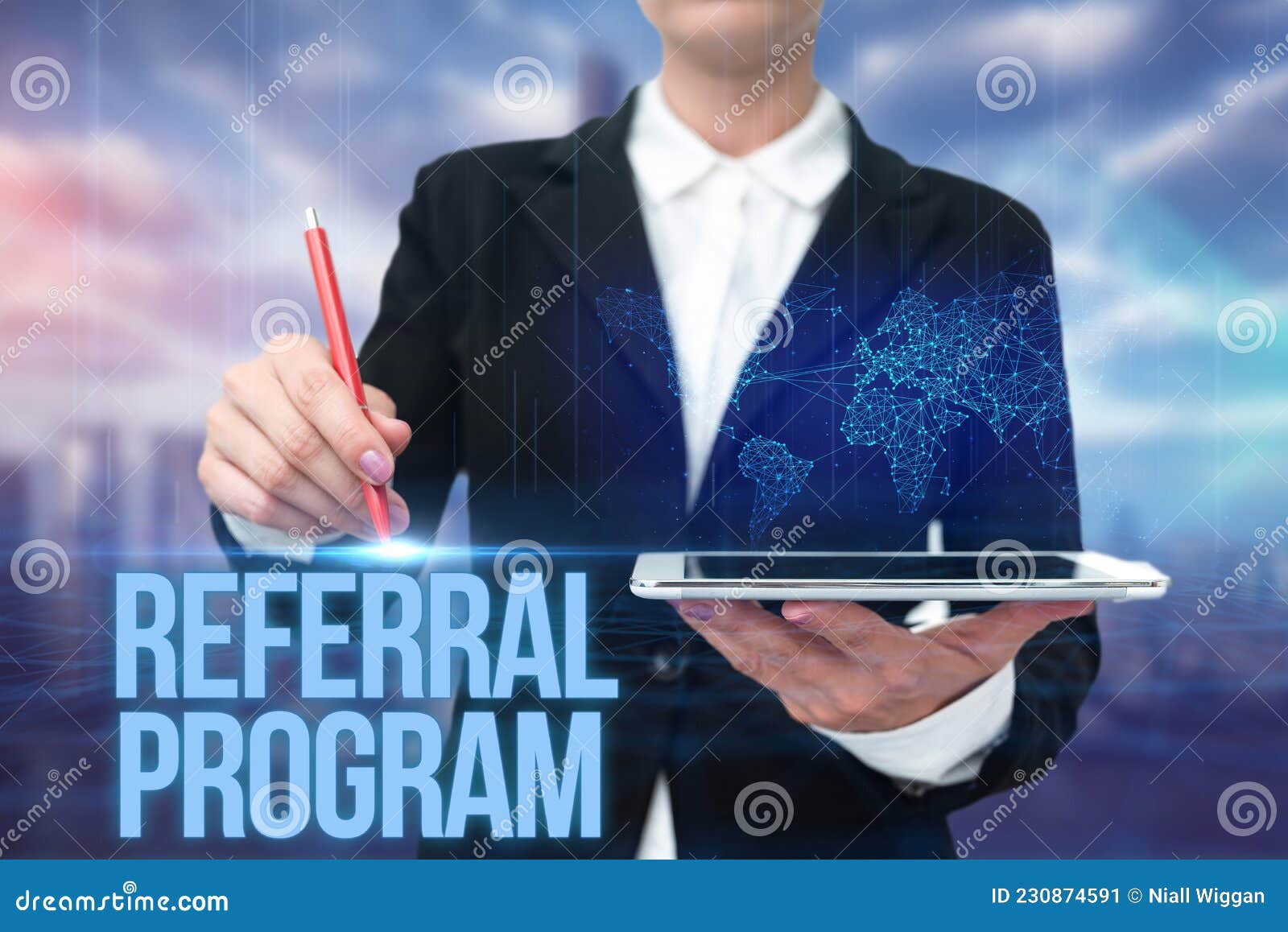 Text Showing Inspiration Referral Program. Internet Concept Employees ...