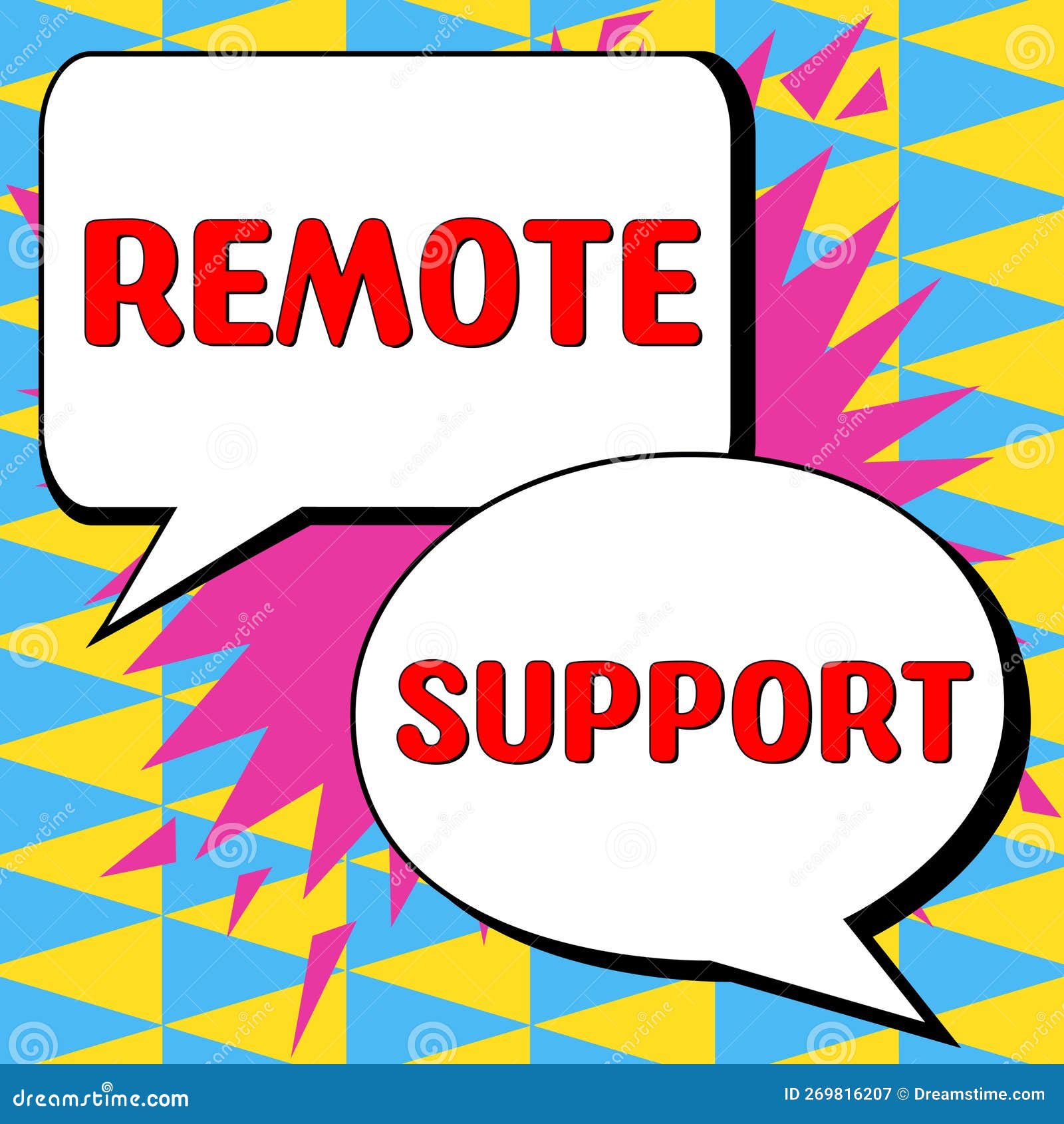 Text Caption Presenting Remote Support. Internet Concept Help End-users ...