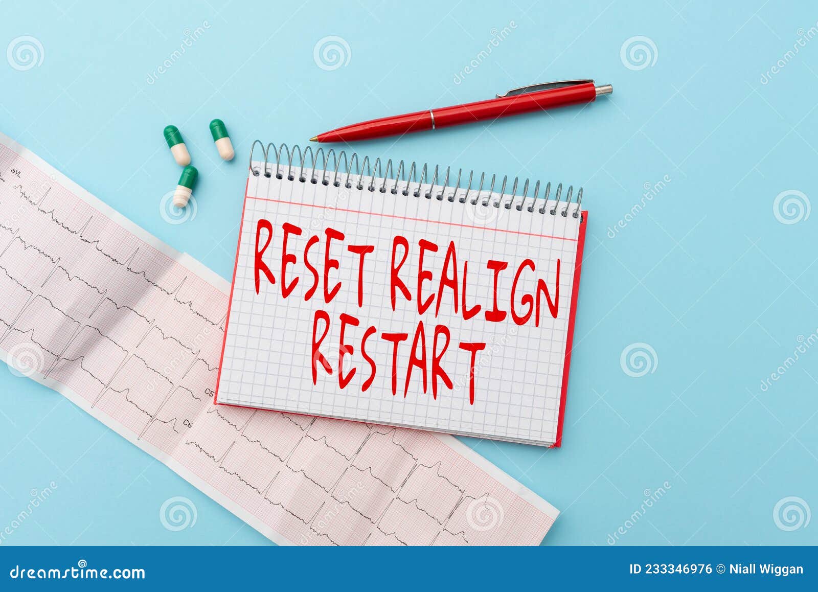 Text Caption Presenting Reset Realign Restart. Internet Concept Life ...