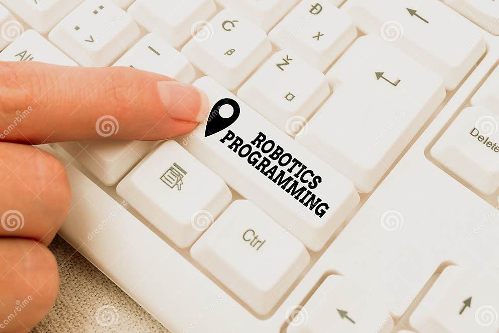 Text Caption Presenting Robotics Programming. Business Approach ...