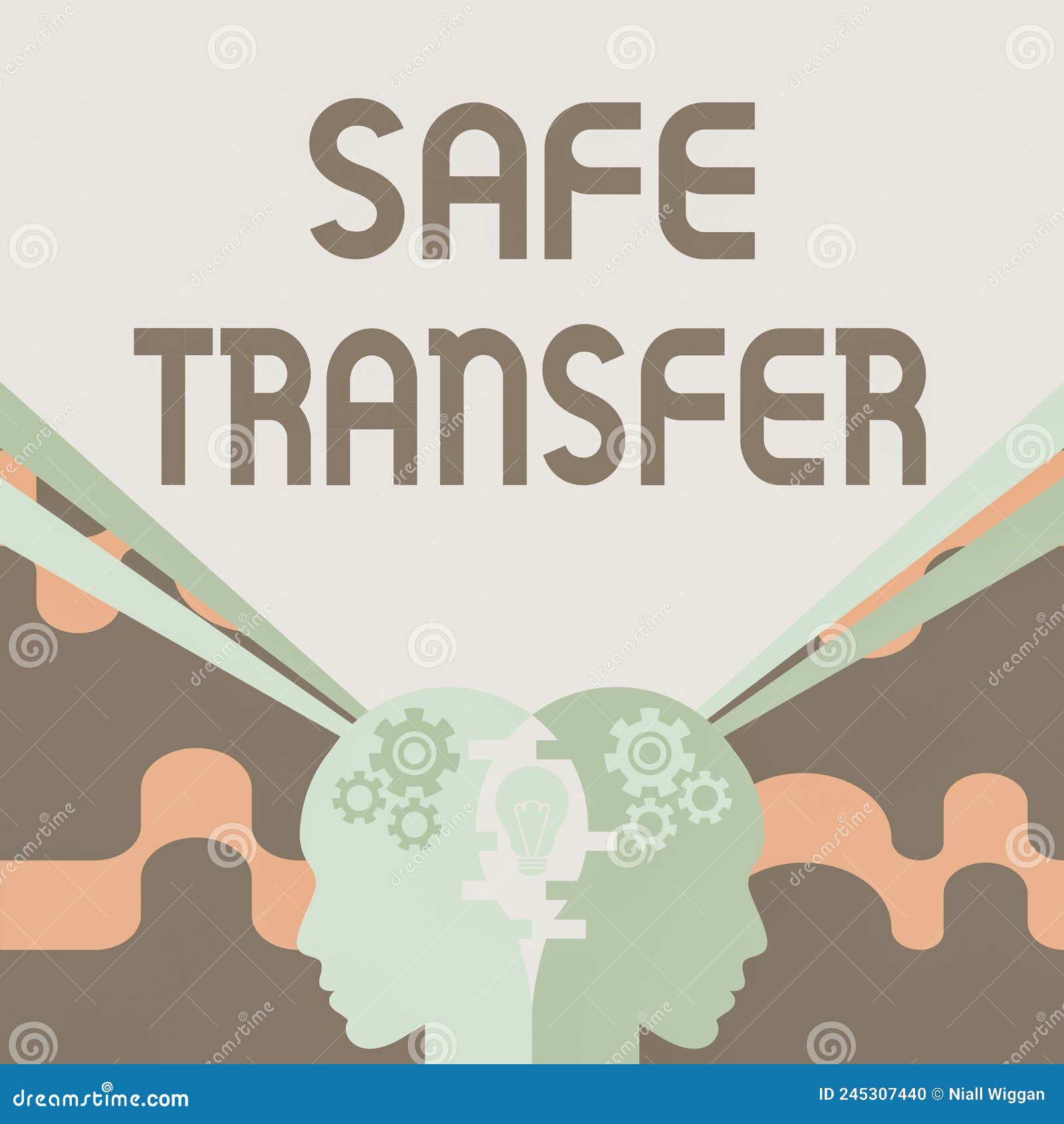 Text Caption Presenting Safe Transfer. Business Approach Wire Transfers ...