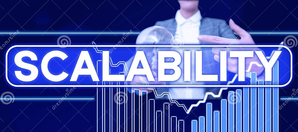 Text Caption Presenting Scalability. Word for Capable of Being Easily ...